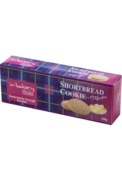 In Bakery By Divan Shortbread Cookie - Damla Sakızı Aromalı 100 gr In Bakery By Divan Shortbread Cookie - Damla Sakızı Aromalı 100 gr