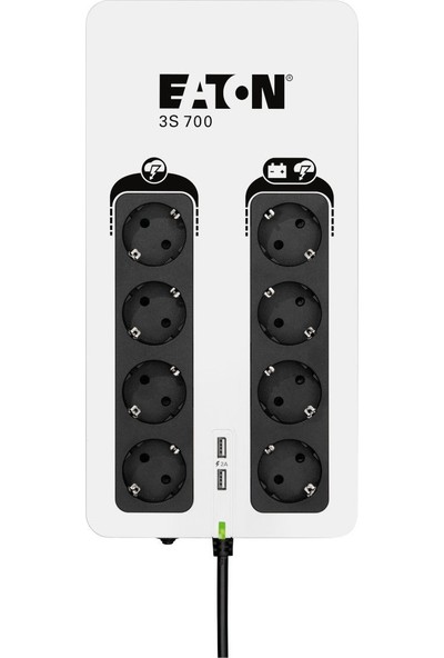 Eaton 3S 700 DIN UPS 700 VA+ Dahili Akım Korumalı Priz( 8'li Schuko)