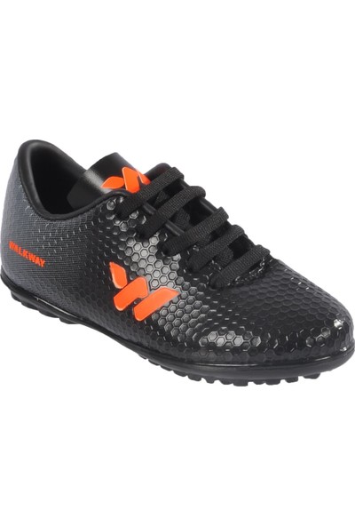 Walkway 023 Siyah-Turuncu Çocuk Halı Saha Ayakkabısı
