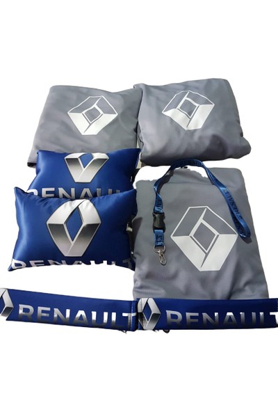 Renault Gri Penye Servis Kılıfı Kemer Konforu Oto Boyun Yastığı ve Ayna İpi Renault Gri Penye Servis Kılıfı Kemer Konforu Oto Boyun Yastığı ve Ayna İpi