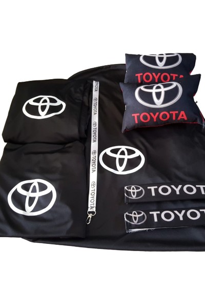 Toyota Siyah Penye Servis Kılıfı Kemer Konforu Oto Boyun Yastığı ve Ayna İpi Toyota Siyah Penye Servis Kılıfı Kemer Konforu Oto Boyun Yastığı ve Ayna İpi