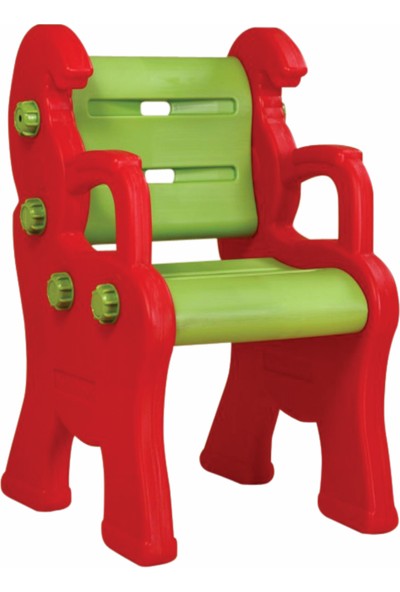 King Kids Kral Sandalye Kırmızı-Yeşil