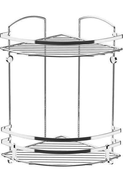 Tekno-tel 2 KATLI BANYO KÖŞE RAFI KANCALI KROM LM008H Tekno-tel 2 KATLI BANYO KÖŞE RAFI KANCALI KROM LM008H