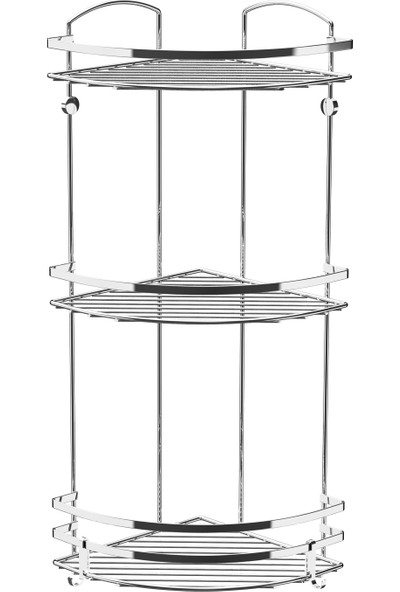 Tekno-tel 3 KATLI BANYO KÖŞE RAFI KANCALI KROM LM009H Tekno-tel 3 KATLI BANYO KÖŞE RAFI KANCALI KROM LM009H