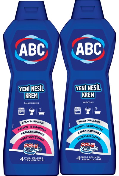 Abc Yeni Nesil Krem 750 ml + 750 ml (Amonyak+Bahar)
