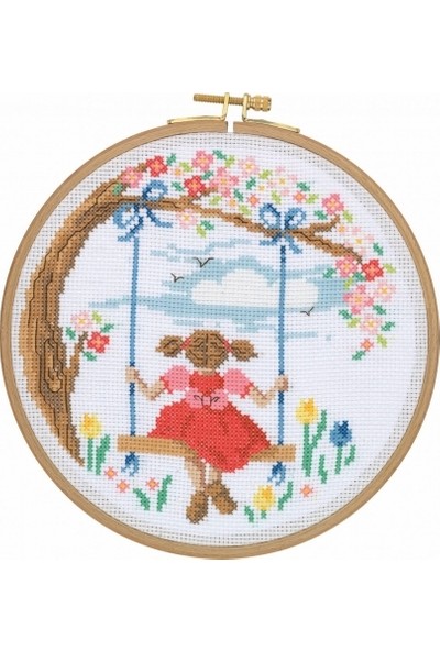 Tuva Balım Kanaviçe Etamin Kiti Salıncaktaki Kız CCS08