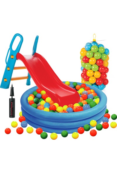 Vardem Kaydıraklı Oyun Seti ( Büyük Mavi Havuz / 6 cm 100'lü Oyun Havuz Topu / Pompa / Kaydırak) Vardem Kaydıraklı Oyun Seti ( Büyük Mavi Havuz / 6 cm 100'lü Oyun Havuz Topu / Pompa / Kaydırak)