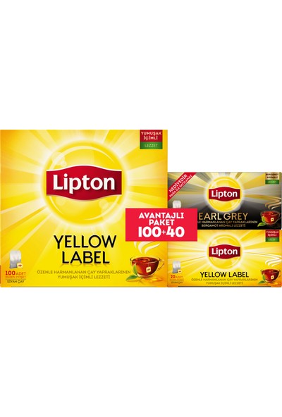 Lipton LYL 100lü Filiz Demlik Poşet Çay + 40lı Earl Grey Demlik Poşet Çay Lipton LYL 100lü Filiz Demlik Poşet Çay + 40lı Earl Grey Demlik Poşet Çay