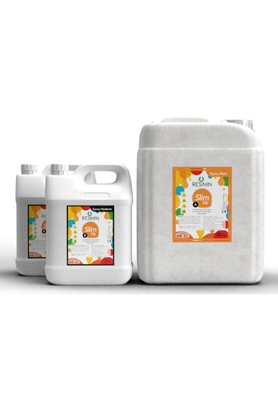Resinin Slim Vis A + B Yoğun Kıvamlı Şeffaf Epoksi Reçine 30 kg Resinin Slim Vis A + B Yoğun Kıvamlı Şeffaf Epoksi Reçine 30 kg