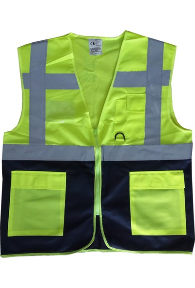Ennalbur Yönetici Ikaz Yeleği Sarı/lacivert L Beden