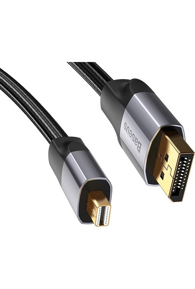Baseus CAKSX-M0G Enjoyment Mini Displayport to HDMI 4K 60 Hz Çevirici Kablo 2 mt Baseus CAKSX-M0G Enjoyment Mini Displayport to HDMI 4K 60 Hz Çevirici Kablo 2 mt