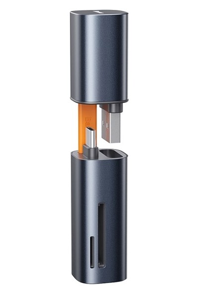 Baseus Mini-Cabin 2 in 1 USB Type-C USB 3.0 Hafıza Kart Okuyucu CADKQ-A03 Baseus Mini-Cabin 2 in 1 USB Type-C USB 3.0 Hafıza Kart Okuyucu CADKQ-A03
