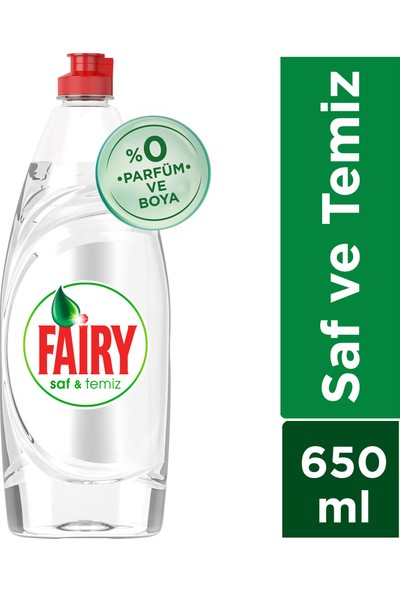 Fairy Saf ve Temiz 650 ml Bulaşık Deterjanı Fairy Saf ve Temiz 650 ml Bulaşık Deterjanı