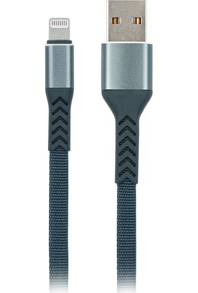 MF Product Jettpower 0005 Metal Başlıklı Örgülü 2.1A Lightning Hızlı Şarj Kablosu 1 m Gri MF Product Jettpower 0005 Metal Başlıklı Örgülü 2.1A Lightning Hızlı Şarj Kablosu 1 m Gri