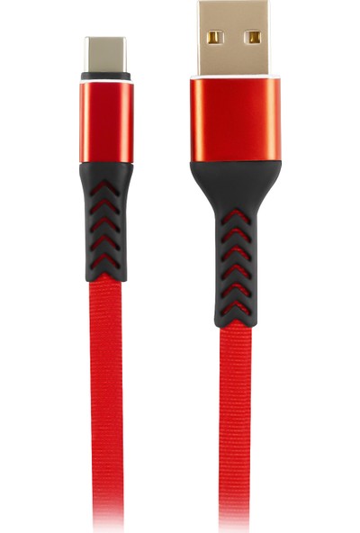 MF Product Jettpower 0007 Metal Başlıklı Örgülü 2.4A Type-C Hızlı Şarj Kablosu 30 cm Kırmızı MF Product Jettpower 0007 Metal Başlıklı Örgülü 2.4A Type-C Hızlı Şarj Kablosu 30 cm Kırmızı