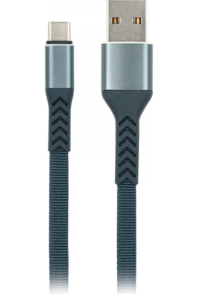 MF Product Jettpower 0008 Metal Başlıklı Örgülü 2.4A Type-C Hızlı Şarj Kablosu 1 m Gri MF Product Jettpower 0008 Metal Başlıklı Örgülü 2.4A Type-C Hızlı Şarj Kablosu 1 m Gri