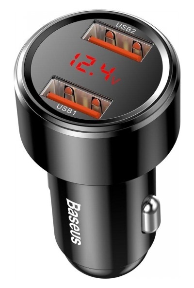 Baseus 45W Hızlı Şarj 4.03.0 Dual USB Çıkışlı Araç Şarj Başlık