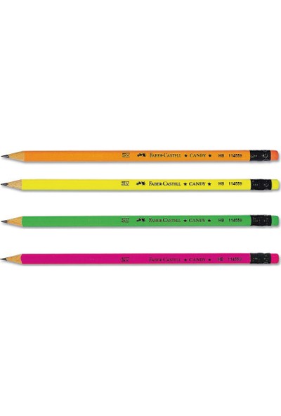 Faber-Castell Candy Silgili Kurşun Kalem 4'lü