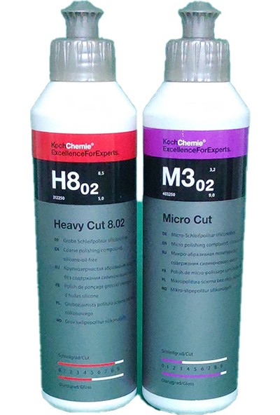 Koch Chemie H8 - M3 Pasta Hare Giderici 2'li Set 250 ml Koch Chemie H8 - M3 Pasta Hare Giderici 2'li Set 250 ml