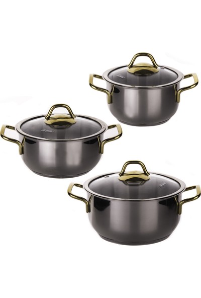 Aryıldız Prime Çelik 3'lü Midi Set