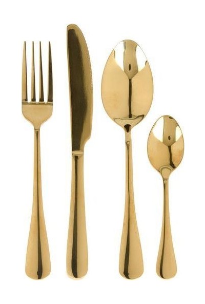 Koppman 16 Parça Gold Çatal Kaşık Bıçak Seti