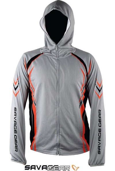 Savage Gear Sunprotec Zip Hoodie Grey