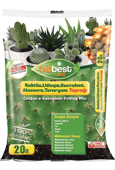 Bitbest Leonardit ve Solucan Gübreli Kaktüs Toprağı 20 lt