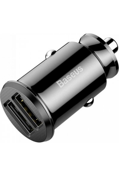 Baseus CCALL-ML01 Mini Dual USB 3.1A Max Çıkışlı Hızlı Araç Şarj Başlığı - Siyah Baseus CCALL-ML01 Mini Dual USB 3.1A Max Çıkışlı Hızlı Araç Şarj Başlığı - Siyah