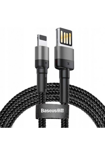 Baseus Special Edition iPhone 1.5A 2M Uzub Halat Usb Kablo - Kırmızı Siyah - CALKLF-H91 Baseus Special Edition iPhone 1.5A 2M Uzub Halat Usb Kablo - Kırmızı Siyah - CALKLF-H91