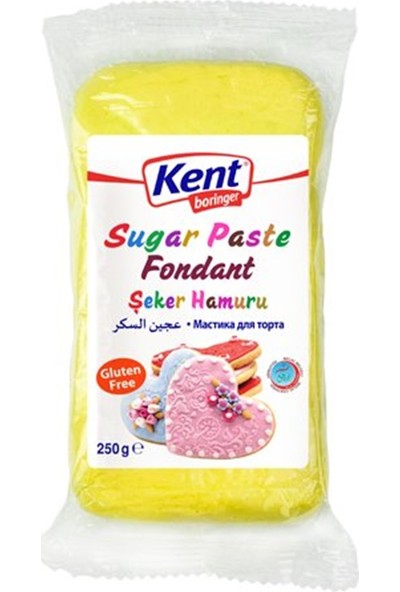 Kent Boringer Şeker Hamuru Sarı 250 gr Kent Boringer Şeker Hamuru Sarı 250 gr