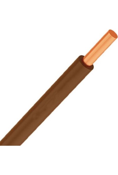 Hes 2,5 mm NYA Kablo 10 m Kahverengi Tam Bakır H07V-U