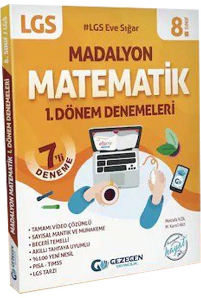 Gezegen Yayıncılık 8.Sınıf LGS Madalyon 1. Dönem Kamp 7'li Matematik Deneme