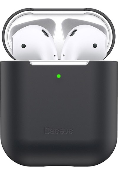 Baseus WIAPPOD-BZ01 Super Thin Silica Gel AirPods 1/2 Ultra İnce Soft Silikon Kılıf Siyah Baseus WIAPPOD-BZ01 Super Thin Silica Gel AirPods 1/2 Ultra İnce Soft Silikon Kılıf Siyah