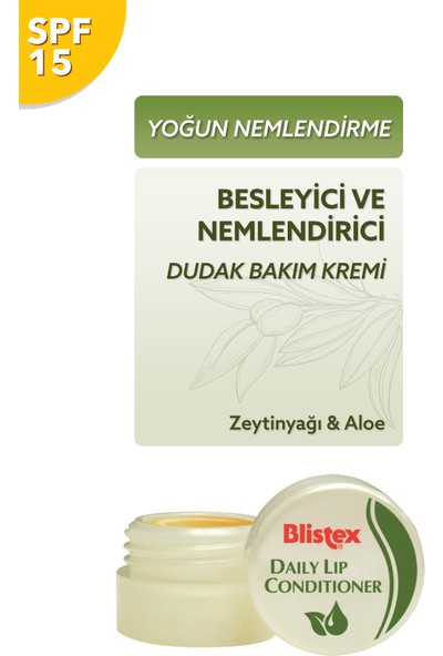 Blistex Daily Lip Conditioner Kuruyan Dudaklara Yoğun Nemlendirici Günlük Bakım Spf 15