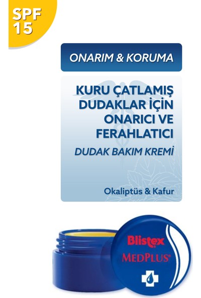 Blistex Medplus Hasar Görmüş Dudaklara Yoğun Bakım Ve Koruma Blistex Medplus Hasar Görmüş Dudaklara Yoğun Bakım Ve Koruma