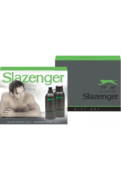 Slazenger Erkek Kofre Set Edt 125 ml + Deodorant 150 ml Yeşil FUA20202001