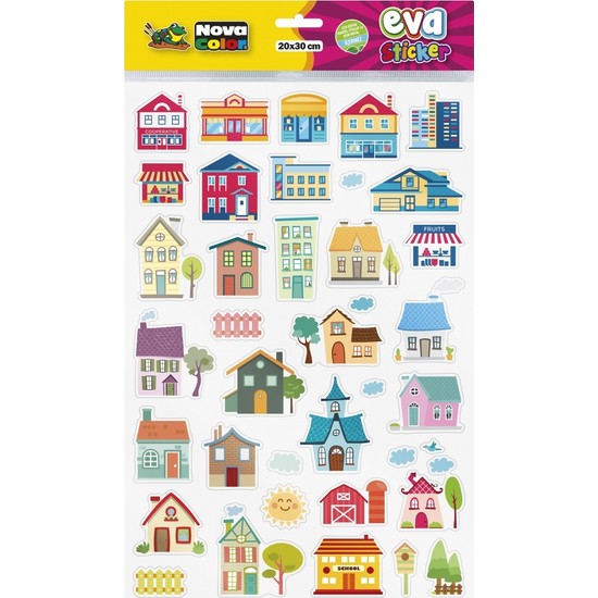Nova Color 20 x 30cm Evler Eva Sticker Fiyatı - Taksit Seçenekleri