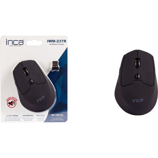 Inca IWM-237R 600-1600DPI 4 Level Silent Wireless Mouse Fiyatı