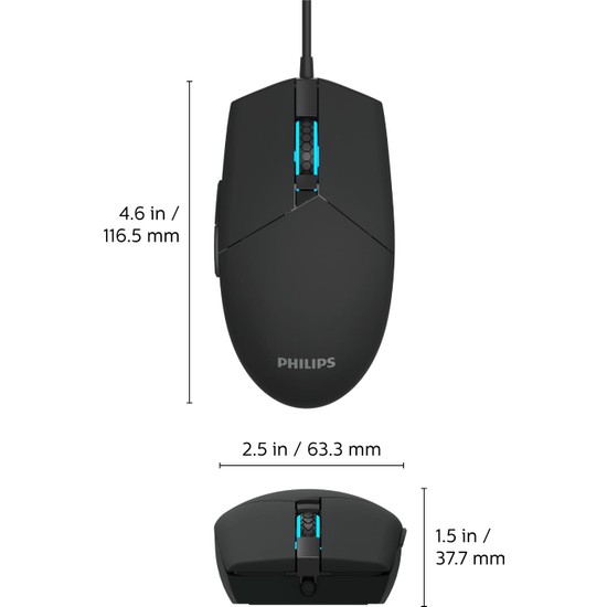 Philips SPK9304 6400DPI Ambiglow Gaming Mouse Fiyatı