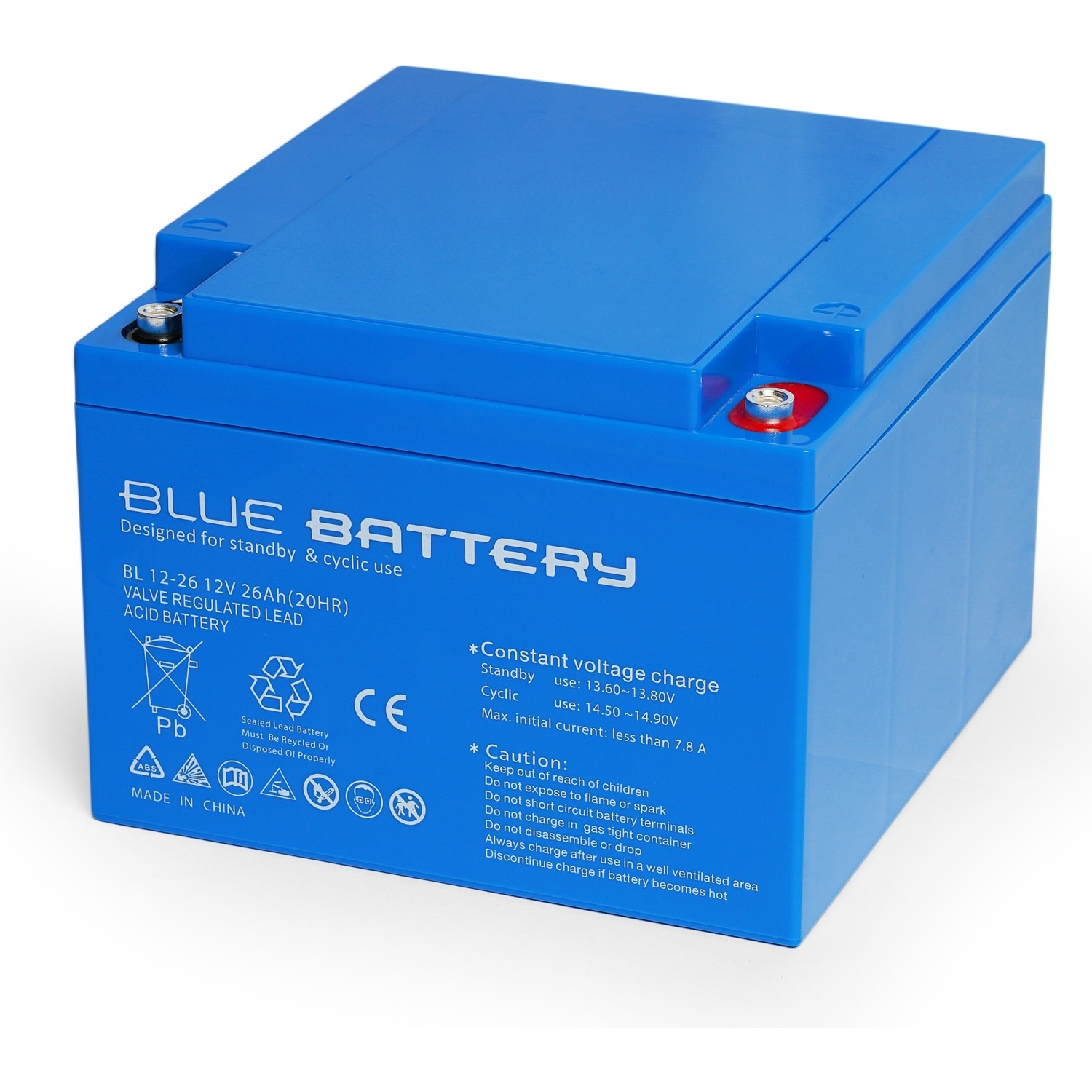 Blue Battery 12 Volt 26 Amper Bakımsız Kuru Akü, Ups Aküsü Fiyatı