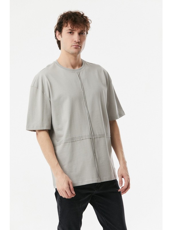 Fulla Moda Parçalı Bisiklet Yaka Oversize Tişört Fiyatı