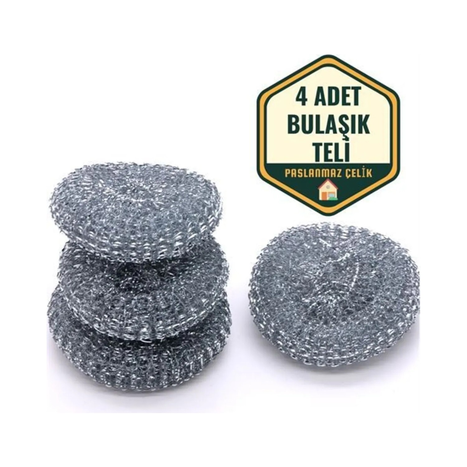 Pratikmağazam Paslanmaz Çelik Tel 4'lü Bulaşık Teli Fiyatı