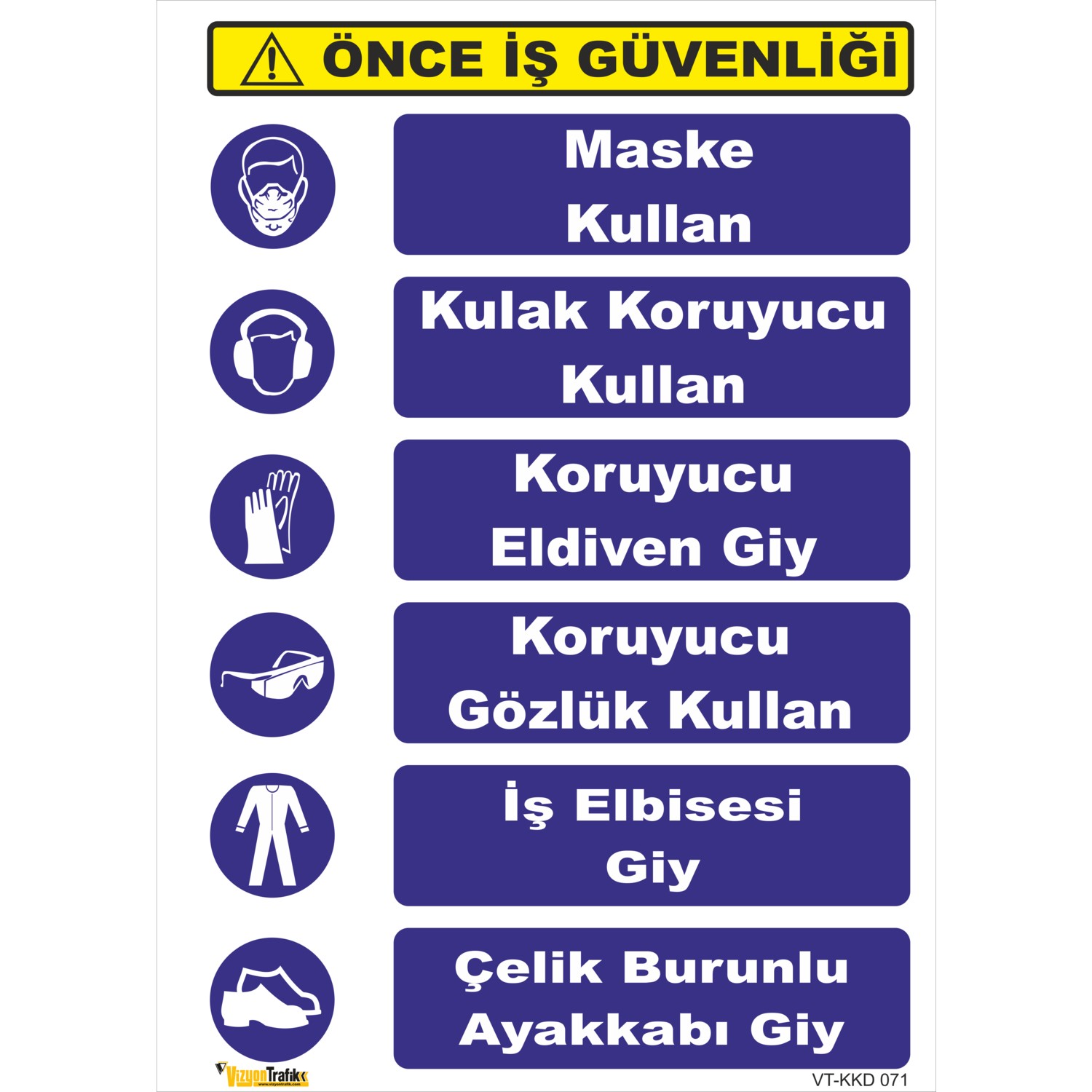 Kişisel Koruyucu Donanım Kullan Levhası Fiyatı - Taksit Seçenekleri