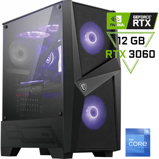 Pcbox Msı Intel Core I5 12400F / Rtx 3060 12 GB / 16 GB Ddr4 Fiyatı