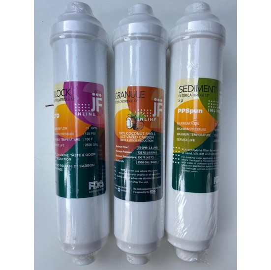 Jf Inlıne Filtre Jf Inline Su Arıtma 3'lü Filtre Seti(İlk Fiyatı