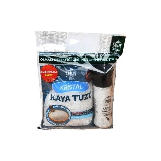 Saygın Kaya Tuzu Değirmen Poşet Set (500G + 110G) Fiyatı