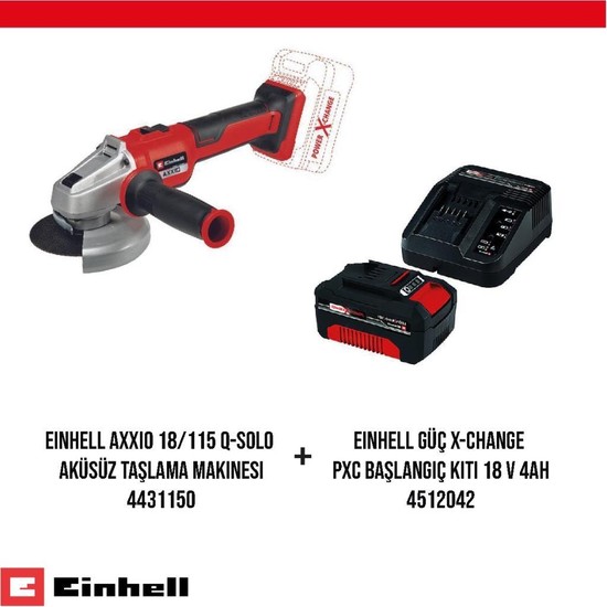 Einhell Axxio 18/115 Q Taşlama ve X-Change Seti Fiyatı