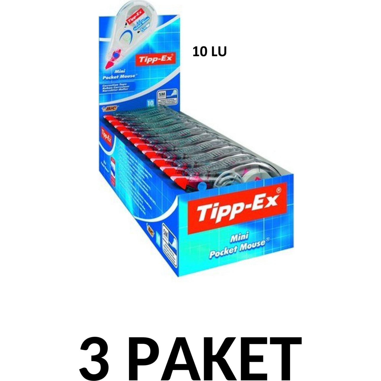 Bic 3 Paket Mini Pocket Mouse Şerit Düzeltici - Daksil 5mm x Fiyatı