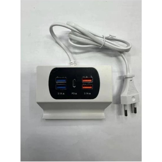 4 Port USB 3.1 Amper 1 Port Type-C Girişli Telefon Standlı Fiyatı