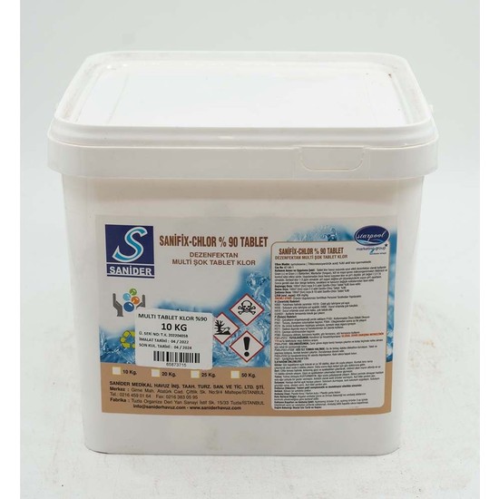 Sanifix Tablet Klor %90 Multi Şok - 10 kg Kova Fiyatı